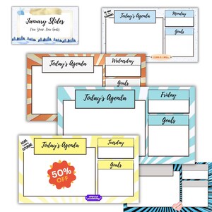 Google Slides Teacher Planner Template, Year-long Classroom Daily ...