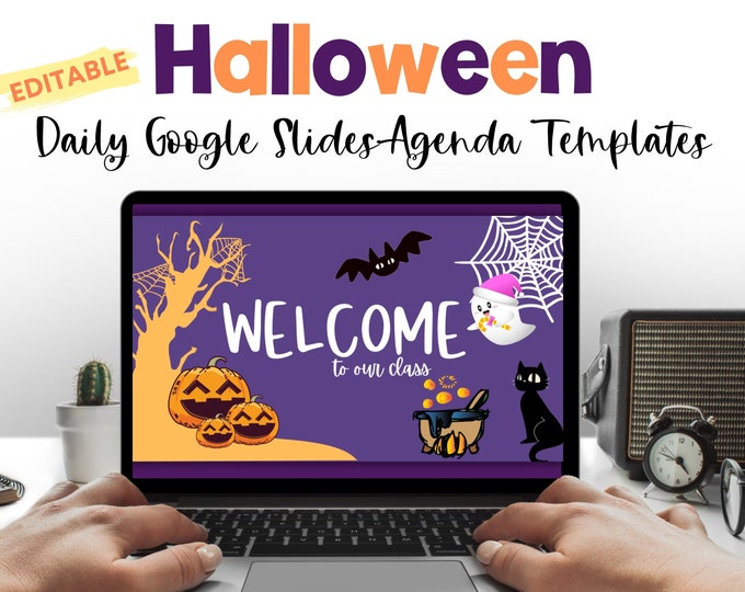 Boho Halloween Google Slides, October Google Slides, Powerpoint ...