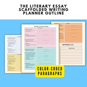 Literary Essay Planner Printable Template Writing Organizer - Etsy