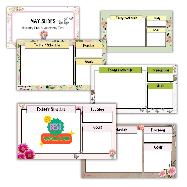 Google Slides Teacher Planner Template, Year-long Classroom Daily ...