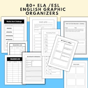 Reading Comprehension Worksheets Graphic Organizer Templates (80+) - Etsy