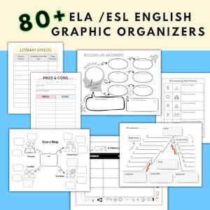 Reading Comprehension Worksheets Graphic Organizer Templates (80+) - Etsy
