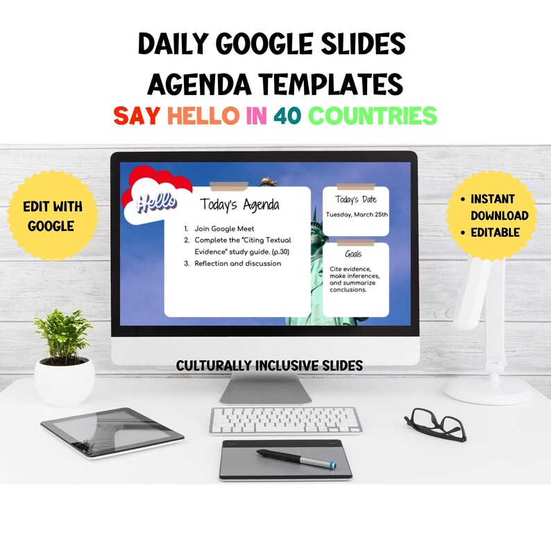 Classroom Slides Daily Slides Teacher Templates Cultural Diversity - Etsy