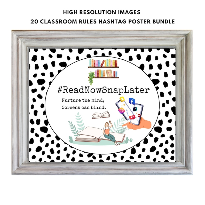 Hashtag Classroom Rules Posters for Bulletin Boards Class - Etsy