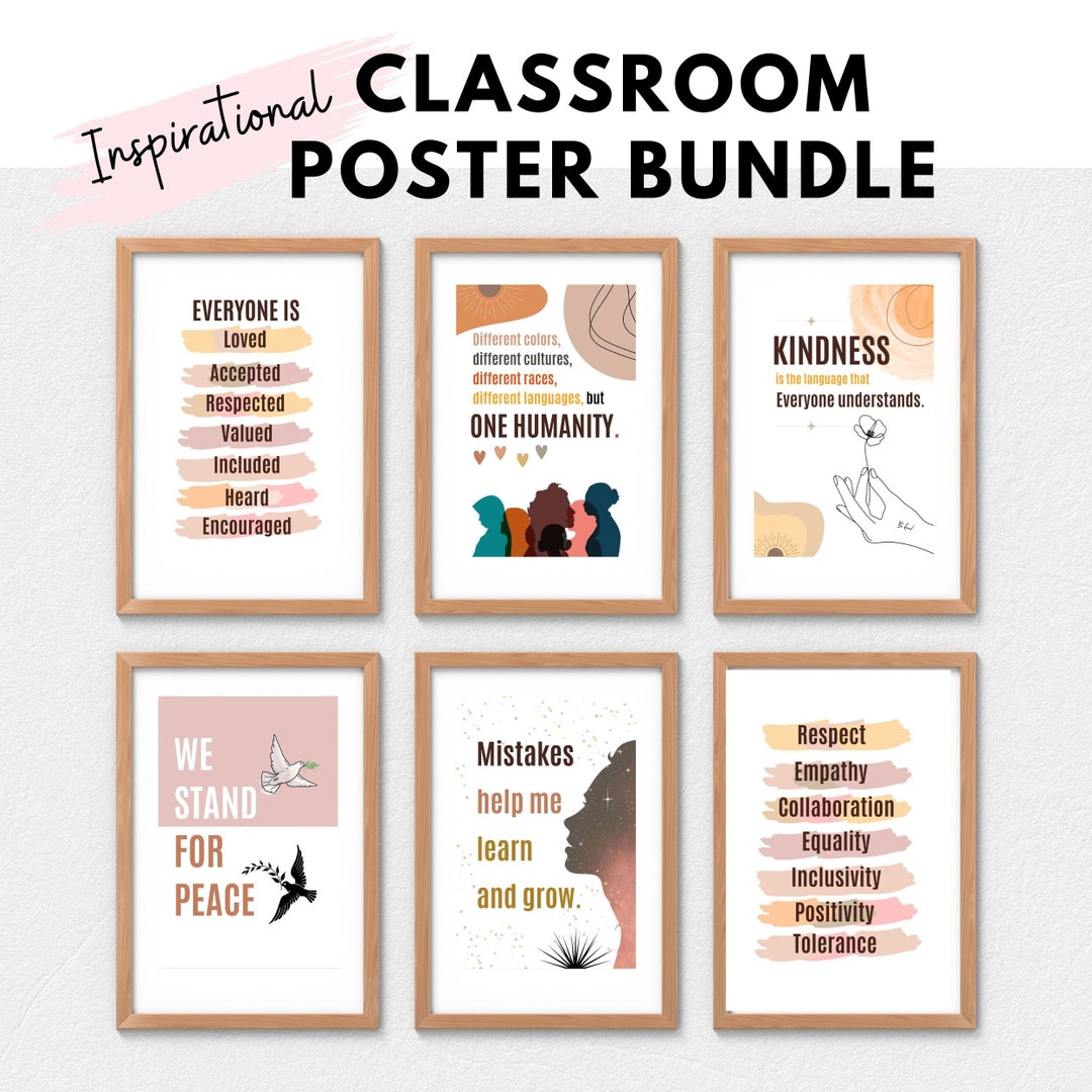 Inclusive Classroom Decor Boho Classroom Poster Class Decor Trendy - Etsy
