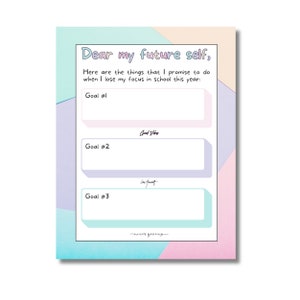 Back to School Goal-setting Worksheet for Teachers Student Goals Future ...
