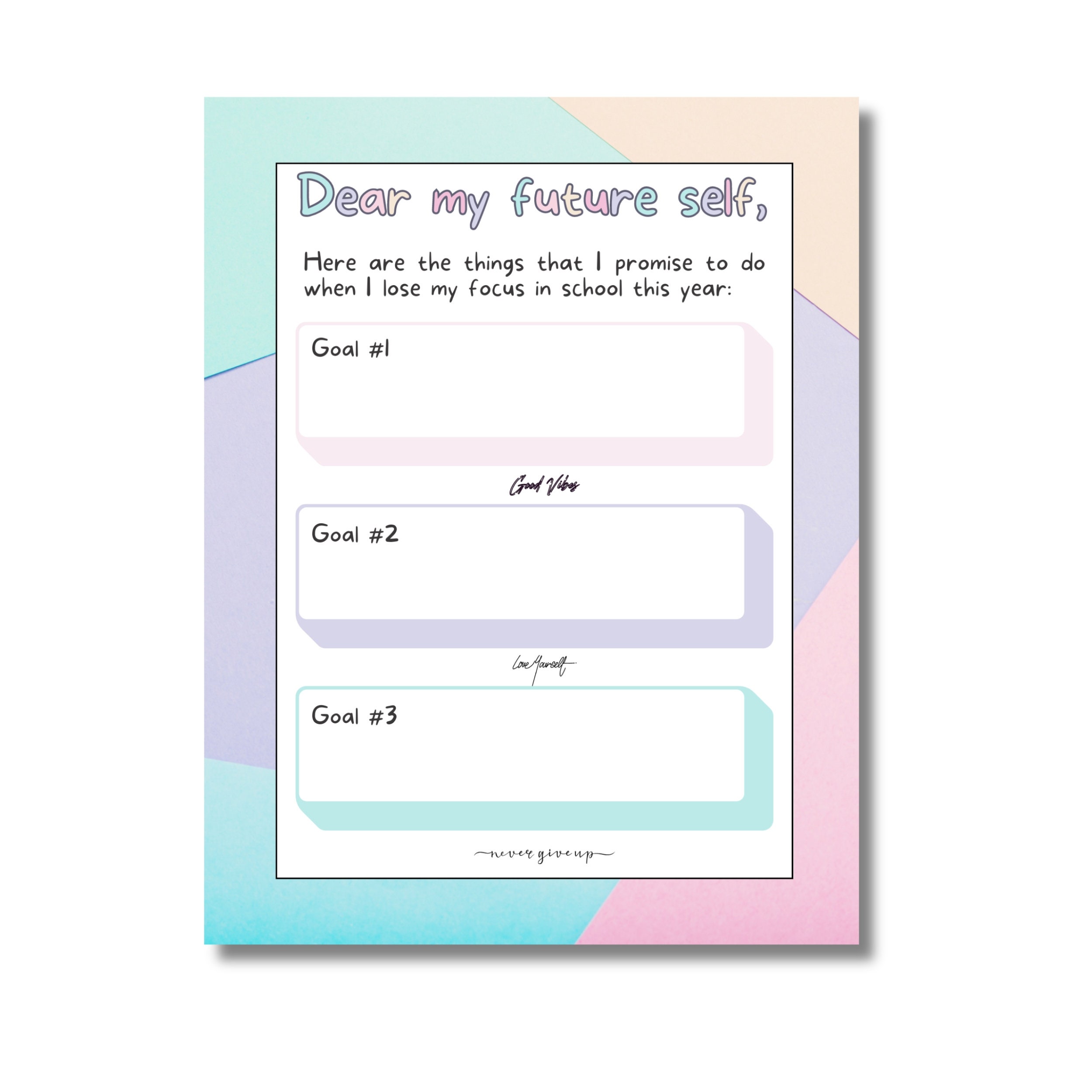 Back to School Goal-setting Worksheet for Teachers Student Goals Future ...