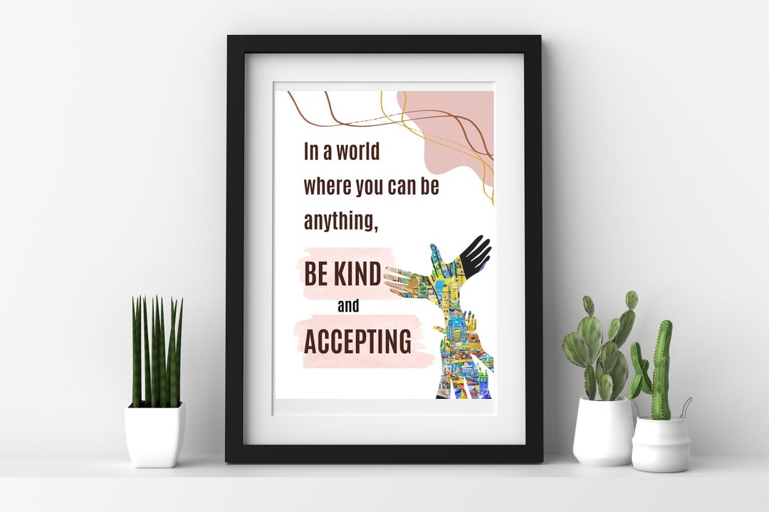 Classroom Poster Be Kind Poster Wall Art Kindness Matters School ...