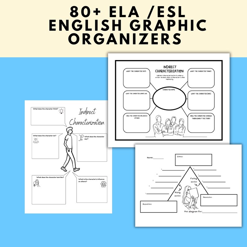 Reading Comprehension Worksheets Graphic Organizer Templates (80+) - Etsy