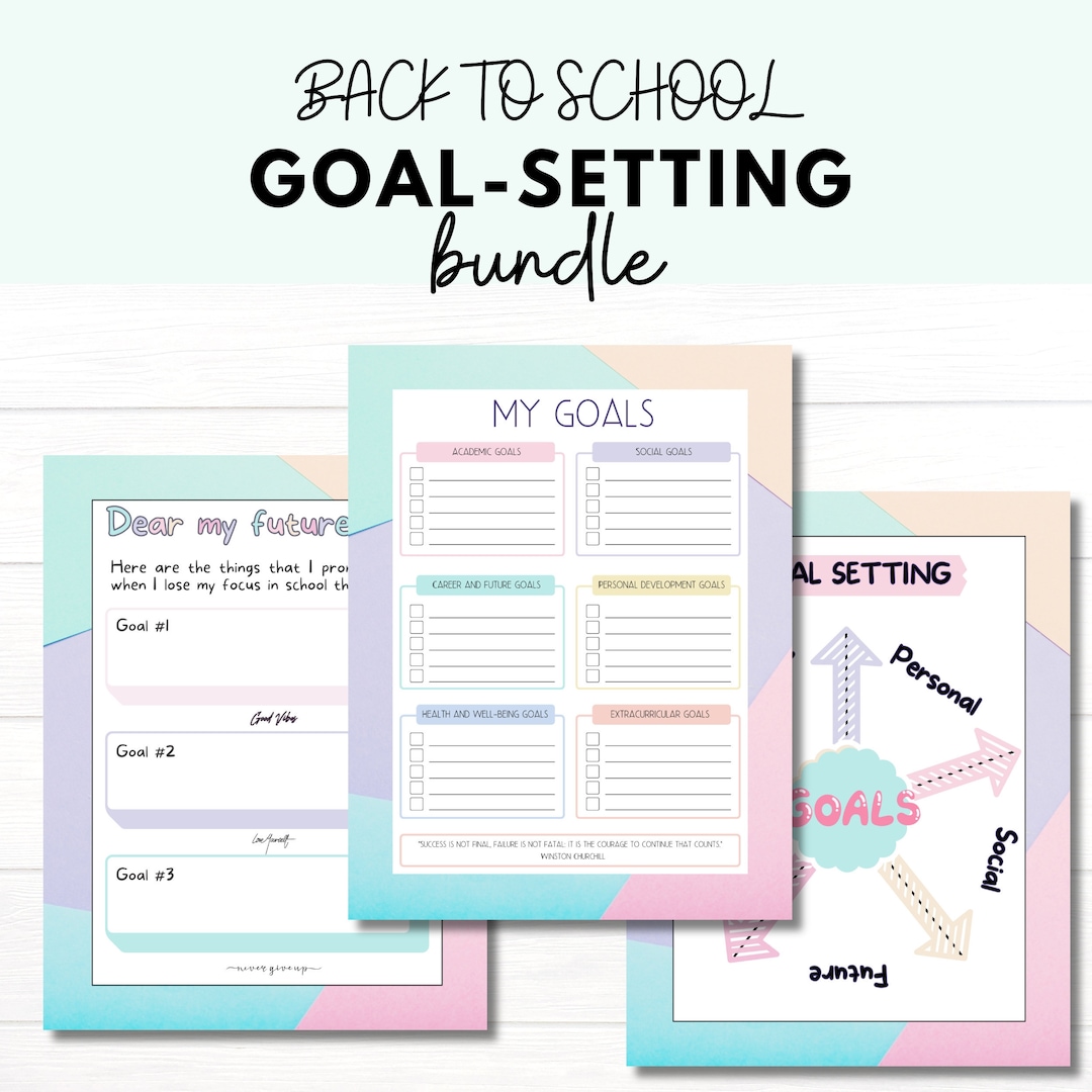 Back to School Goal-setting Worksheet for Teachers Student Goals Future ...