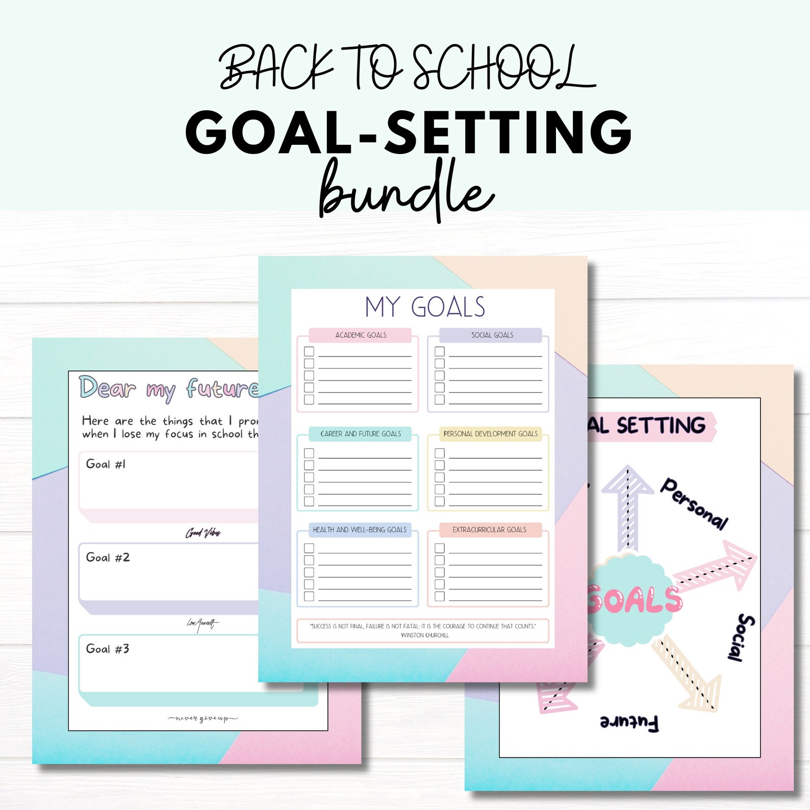 Back to School Goal-setting Worksheet for Teachers Student Goals Future ...