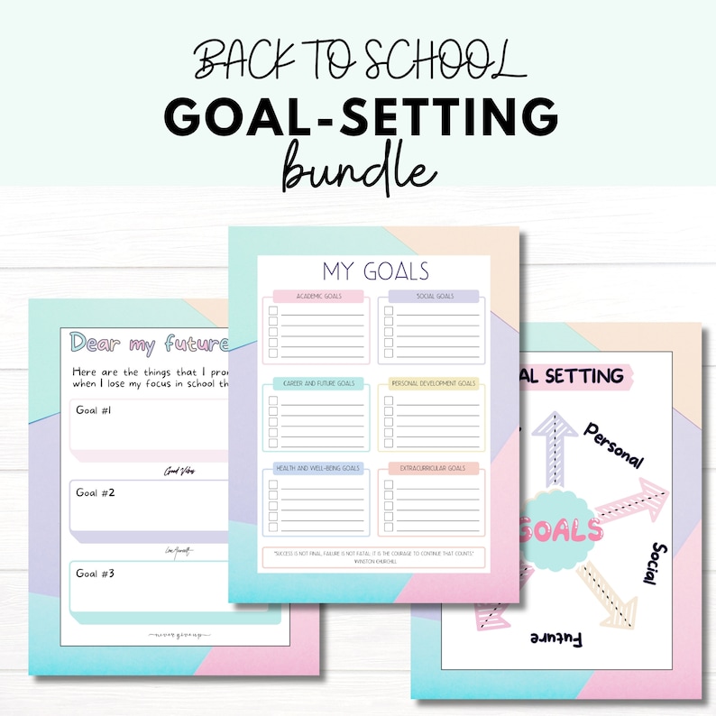 Back to School Goal-setting Worksheet for Teachers Student Goals Future ...