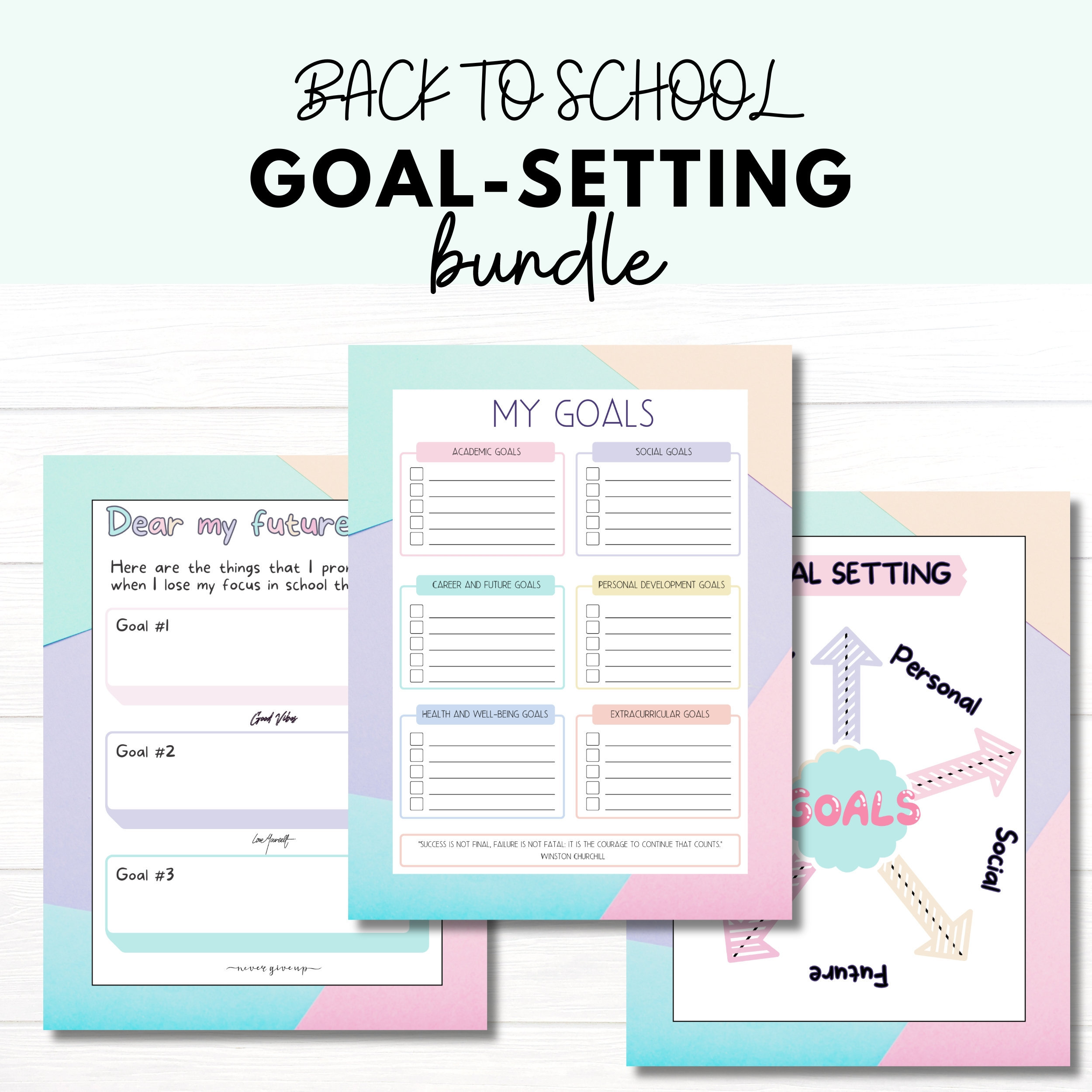 Back to School Goal-setting Worksheet for Teachers Student Goals Future ...