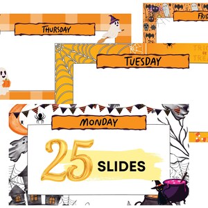 Google Slides Template Classroom Teacher Slide Deck Halloween Slides - Etsy