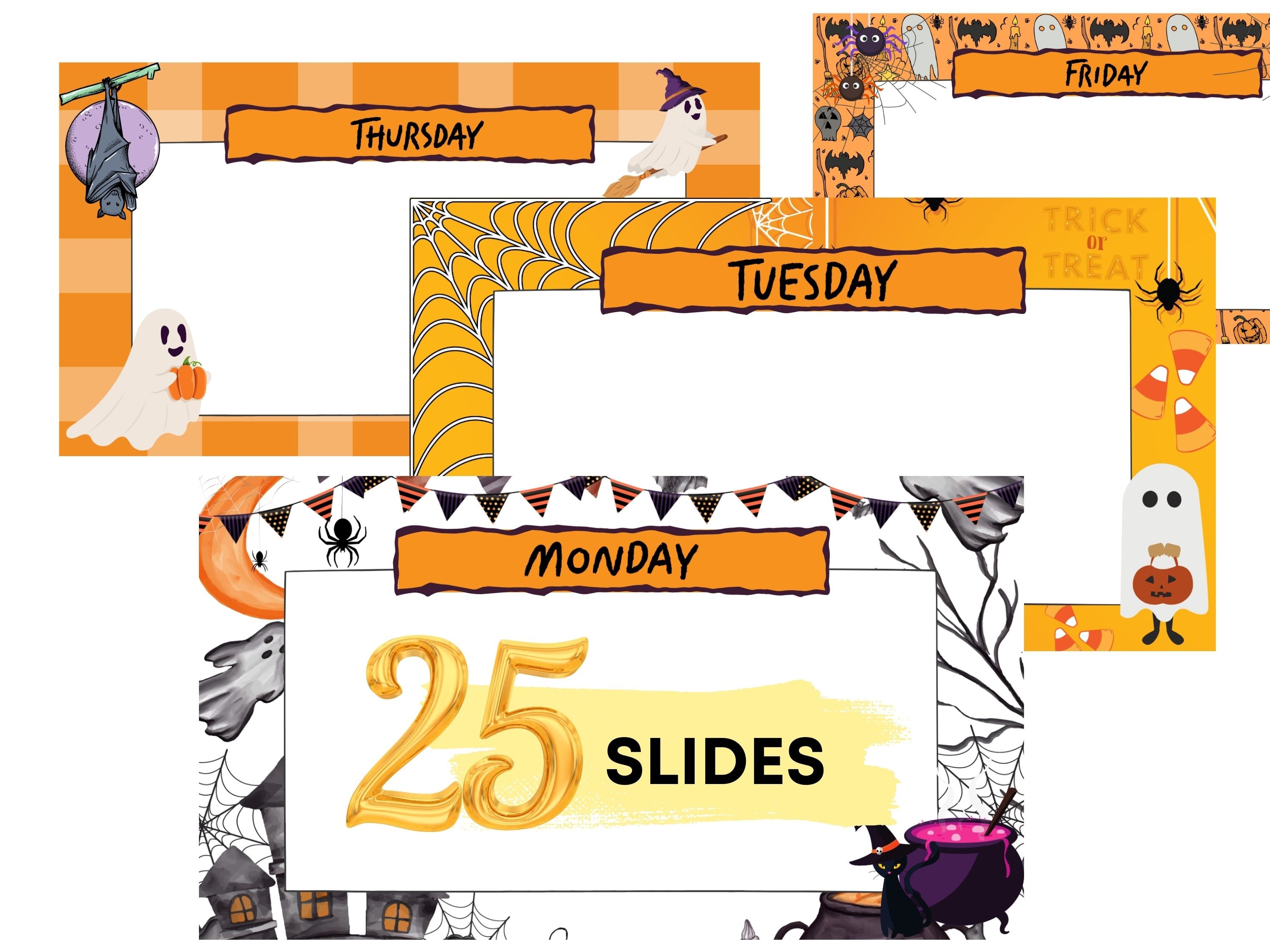 Google Slides Template Classroom Teacher Slide Deck Halloween Slides - Etsy