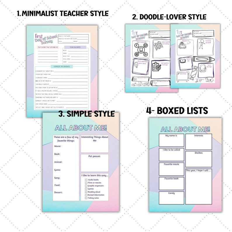 Back to School Student Survey Student Questionnaire Student Learning ...