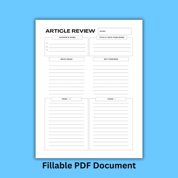 Article Summary Worksheet Pdf