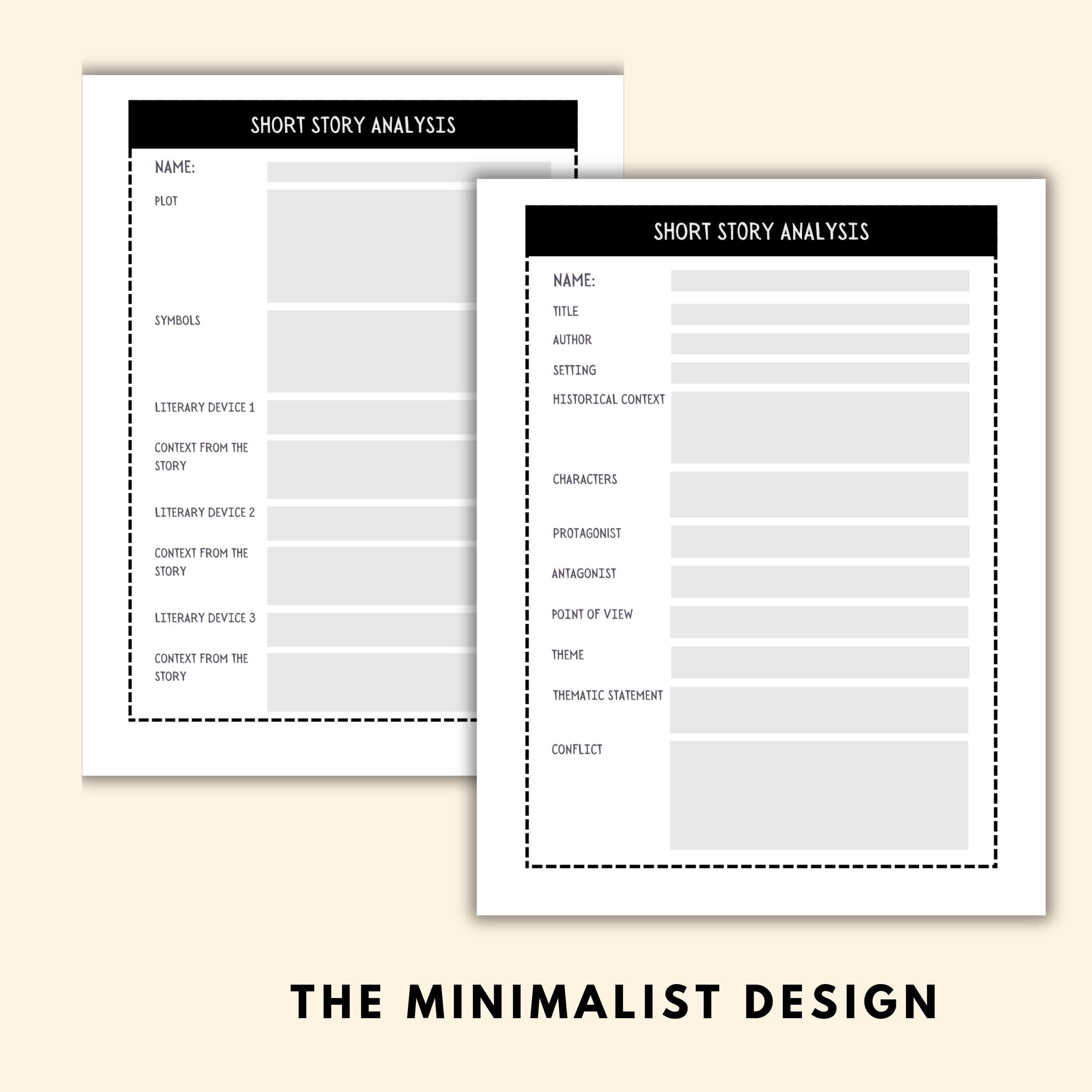 Short Story Template Literary Elements Reading Comprehension Worksheet ...