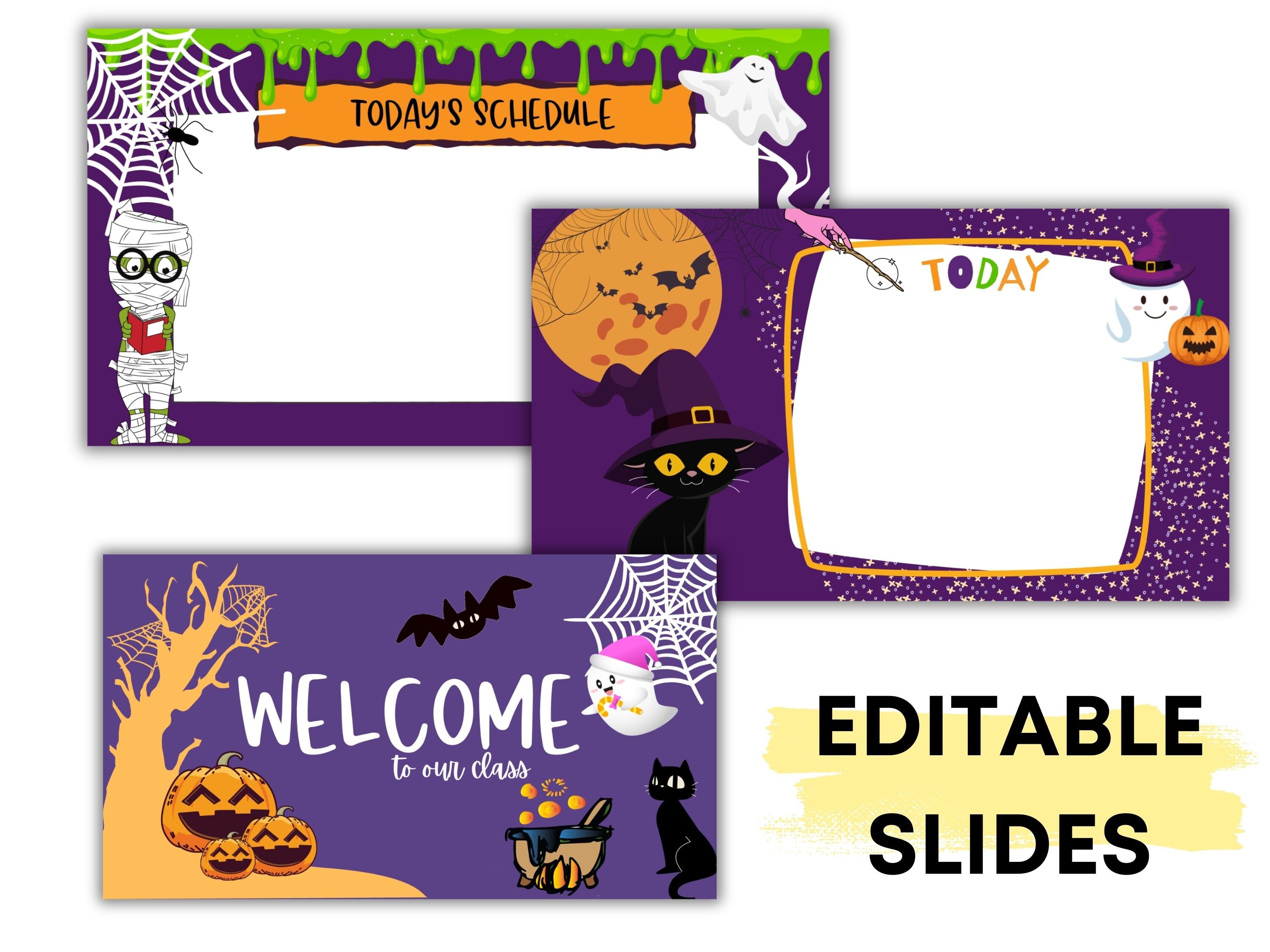 Google Slides Template Classroom Teacher Slide Deck Halloween Slides - Etsy