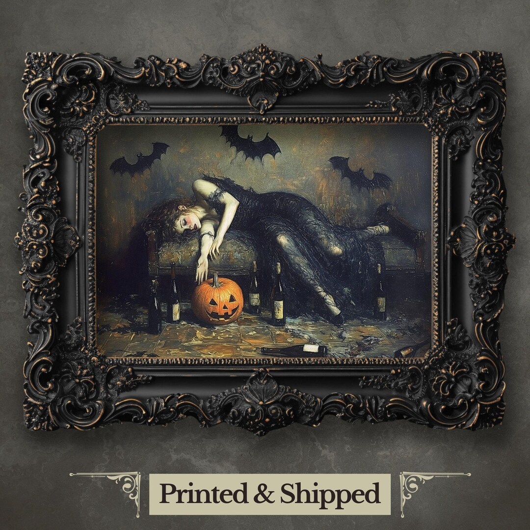 Halloween Party Aftermath Art Print: Victorian Gothic Decor - Etsy