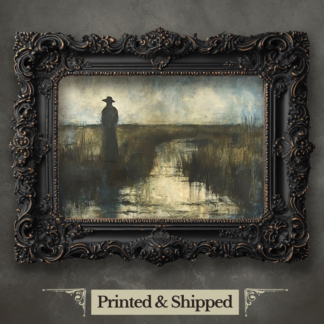 Dark Watcher Print | Spooky Gothic Wall Art, Cryptid Decor - Etsy