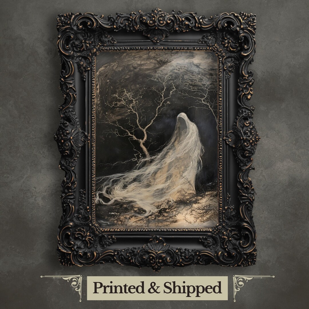 Fading Ghost Wall Art Print Halloween Painting Spooky Haunting Ghost ...