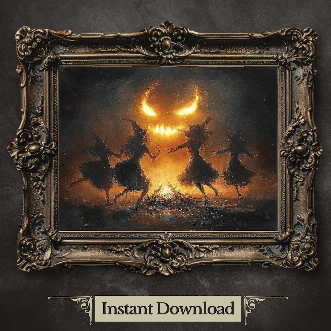Summoning Flames Printable Wall Art Dance of the Witches Print ...