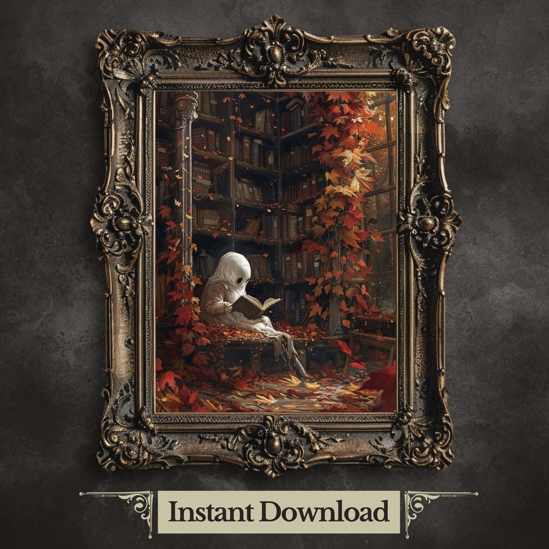 So Much Time - Ghost Reading Printable Wall Art Whimsical Halloween ...