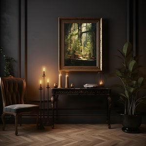 Overgrown Room Wall Art Print Romantic Lost Place Wall Decor Dark ...