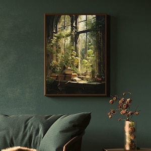 Overgrown Room Wall Art Print Romantic Lost Place Wall Decor Dark ...
