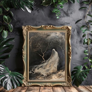 Fading Ghost Wall Art Print Halloween Painting Spooky Haunting Ghost ...