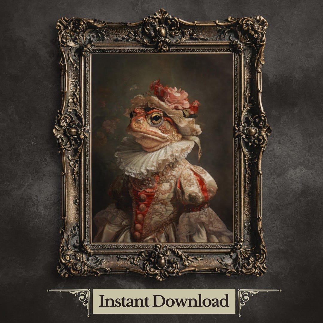 Renaissance Toad Portrait: Baroque Animal Art (digital Download) - Etsy