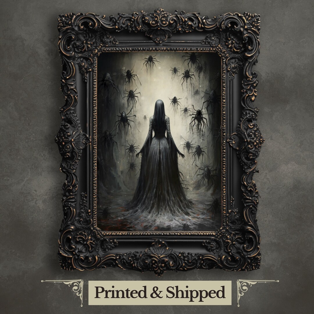 Queen of Spiders Gothic Print: Dark Moody Halloween Wall Art - Etsy