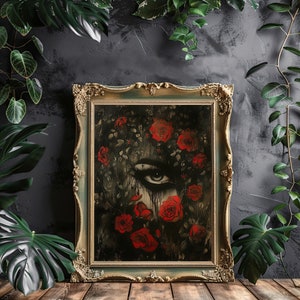 Lover's Eye Printable Wall Art Dark Gothic Lovers Print Moody Victorian ...