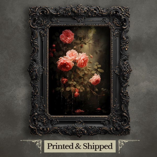 Dark Rose Print - Etsy