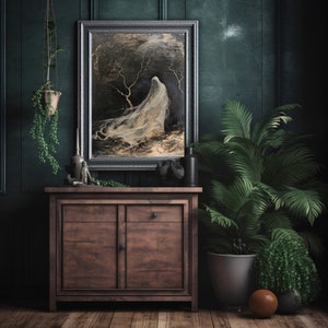 Fading Ghost Wall Art Print Halloween Painting Spooky Haunting Ghost ...