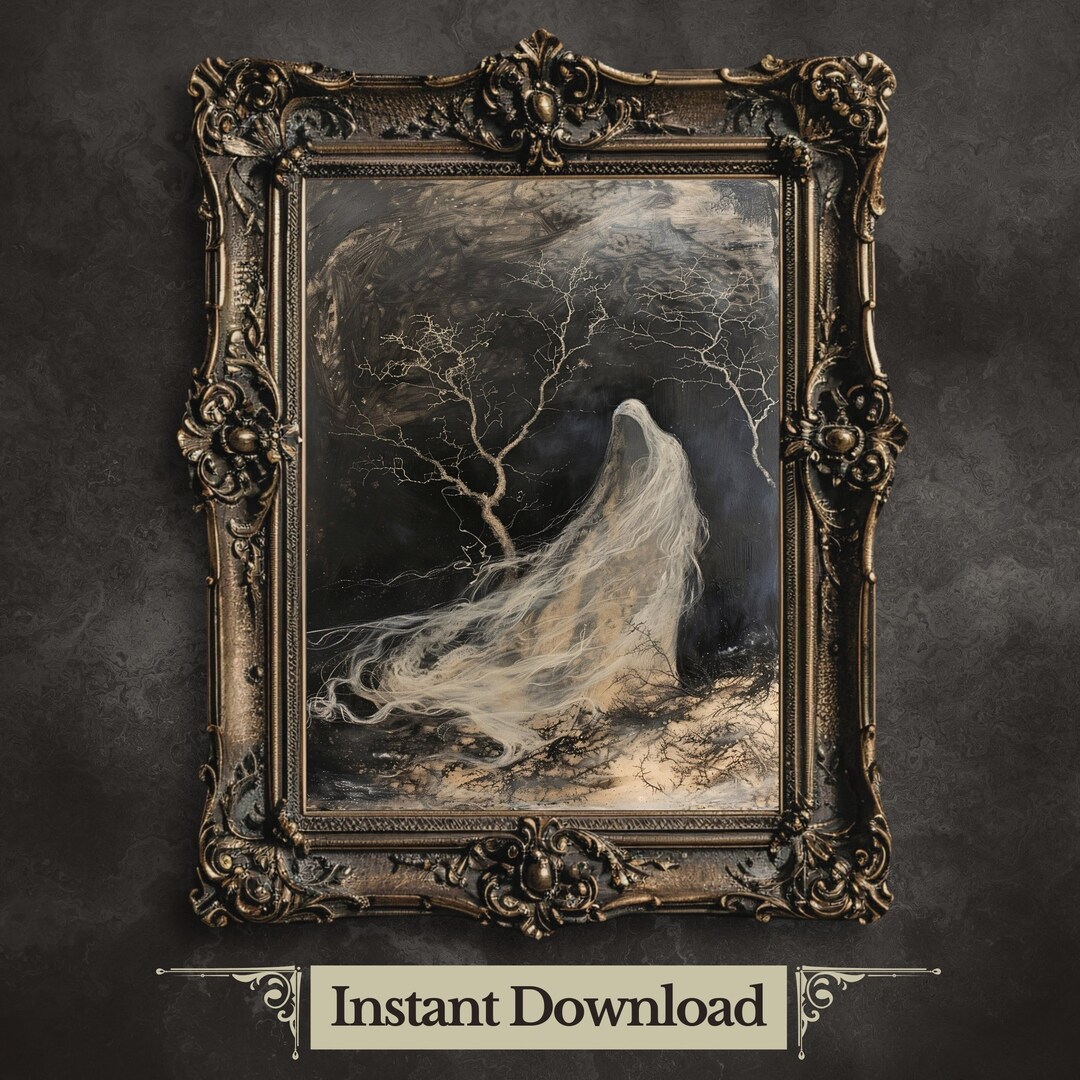 Fading Ghost Printable Wall Art Spooky Haunting Ghost Print Halloween ...