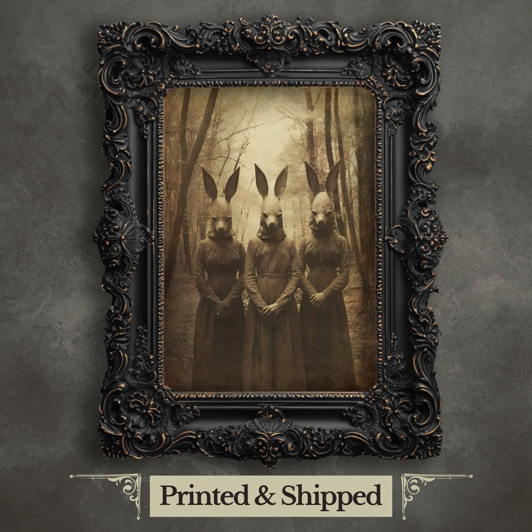Cult of the Rabbit Wall Art Print Pagan Decor Vintage Photography ...