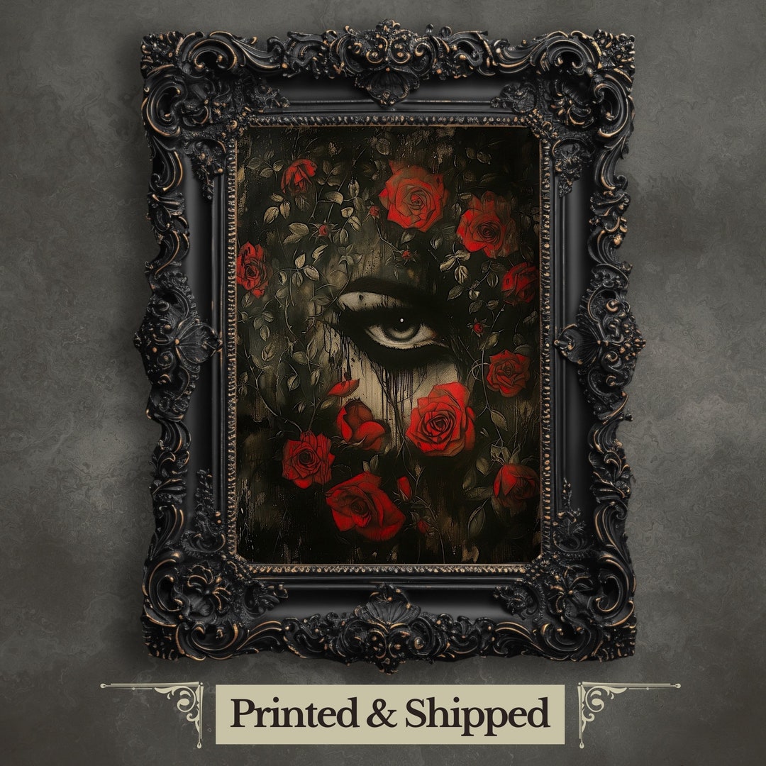 Lover's Eye Wall Art Print Dark Gothic Lovers Print Romantic Lovers Eye ...