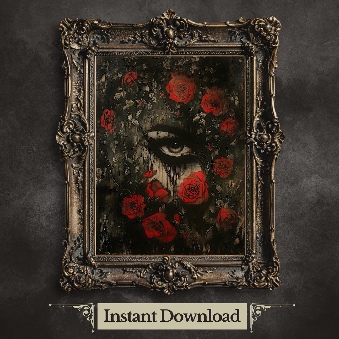 Lover's Eye Printable Wall Art Dark Gothic Lovers Print Moody Victorian ...