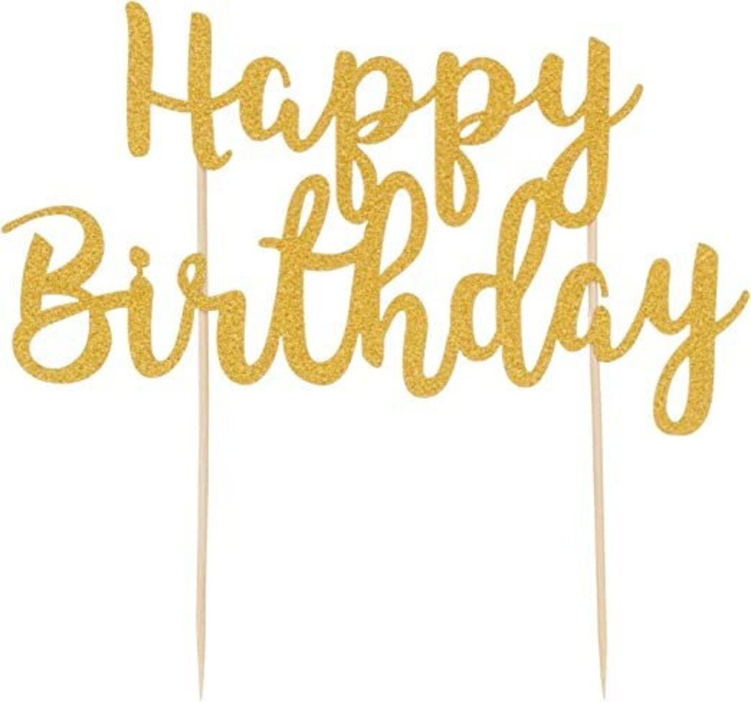 Happy Birthday Cake Topper - Etsy