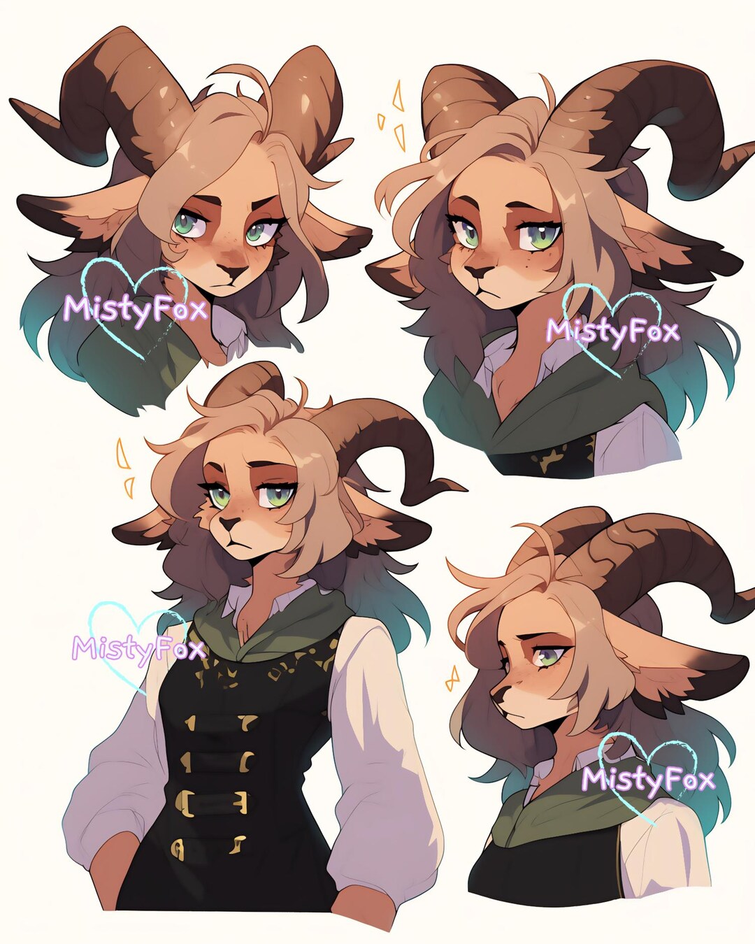 UNIQUE 1/1 Furry Fantasy OC Adopt, Avatar, Gaming Misty Fox - Etsy