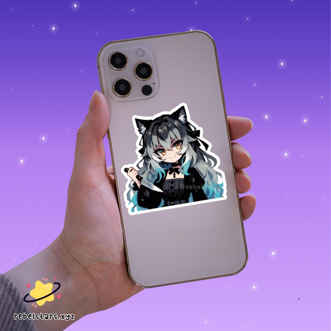 Anime Cat Girl Sticker by Rebel Stars - Etsy