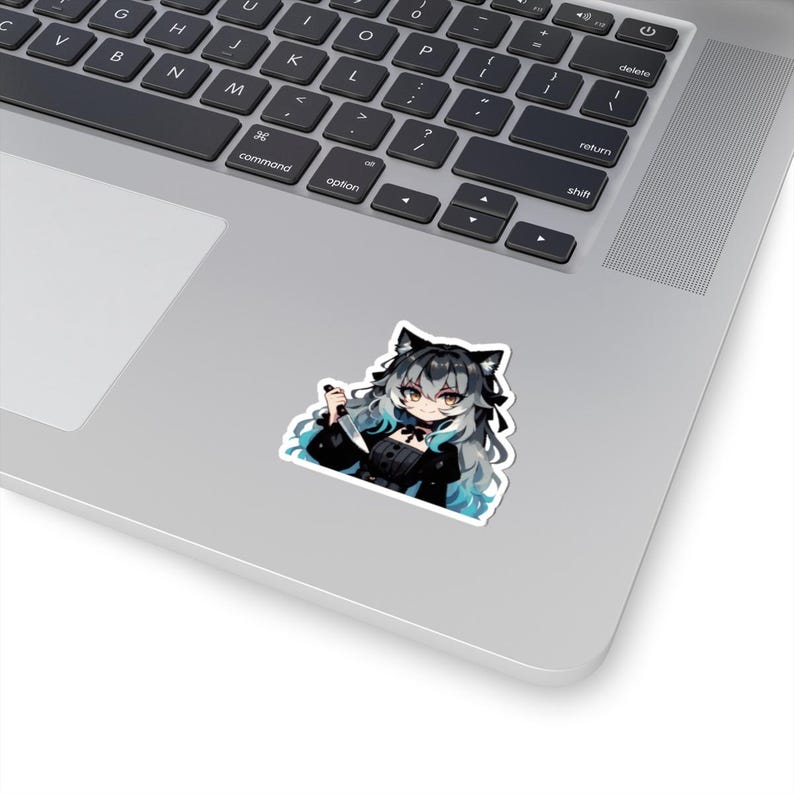 Cat Girl Stabby Waifu Vinyl Sticker, Anime Decal - Etsy