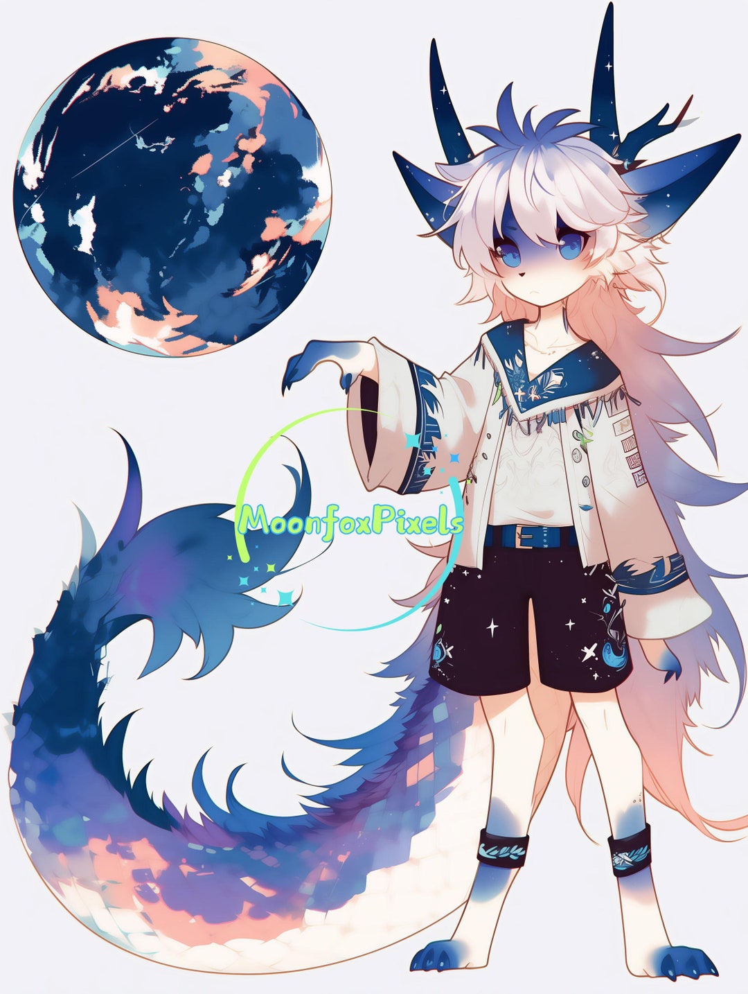 UNIQUE 1/1 Fantasy Character OC Adopt Moonfoxpixels - Etsy