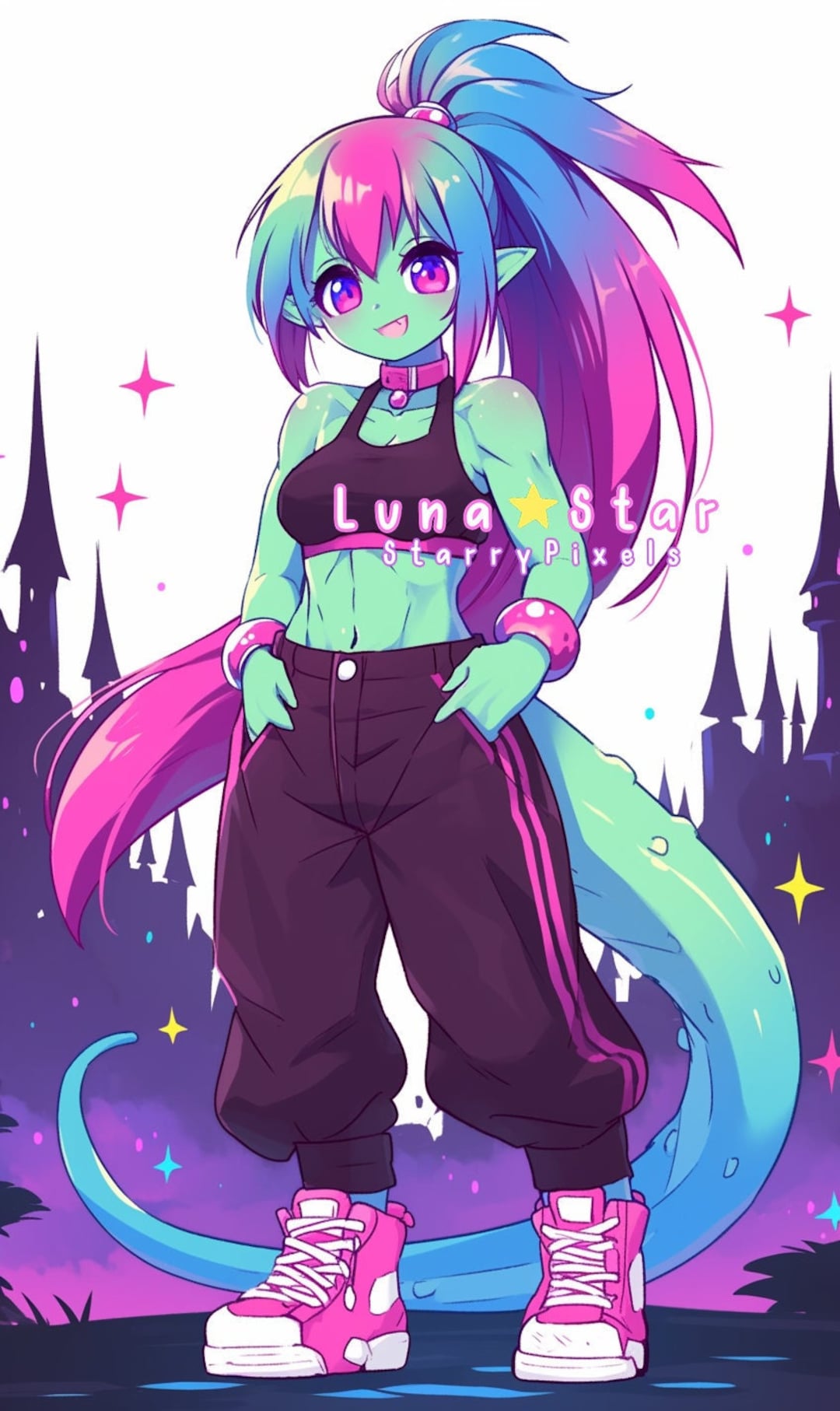 UNIQUE 1/1 Fantasy Anime OC Adopt Starrypixels - Etsy