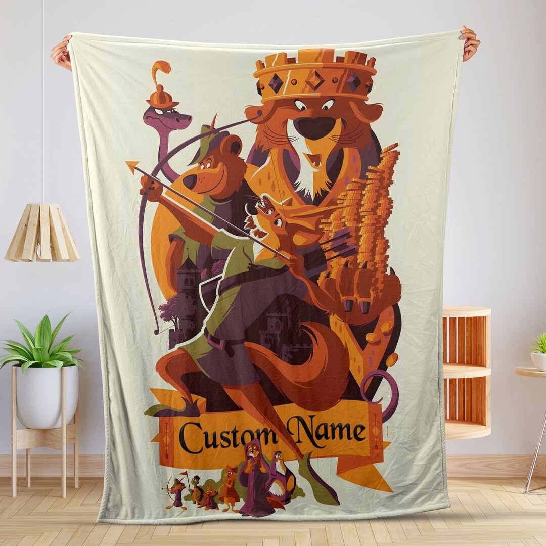 Disney Robin Hood Personalized Blanket Soft Fleece Velveteen - Etsy