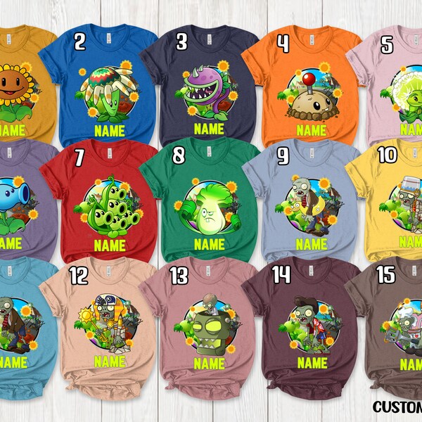 Plants Zombies Shirt - Etsy