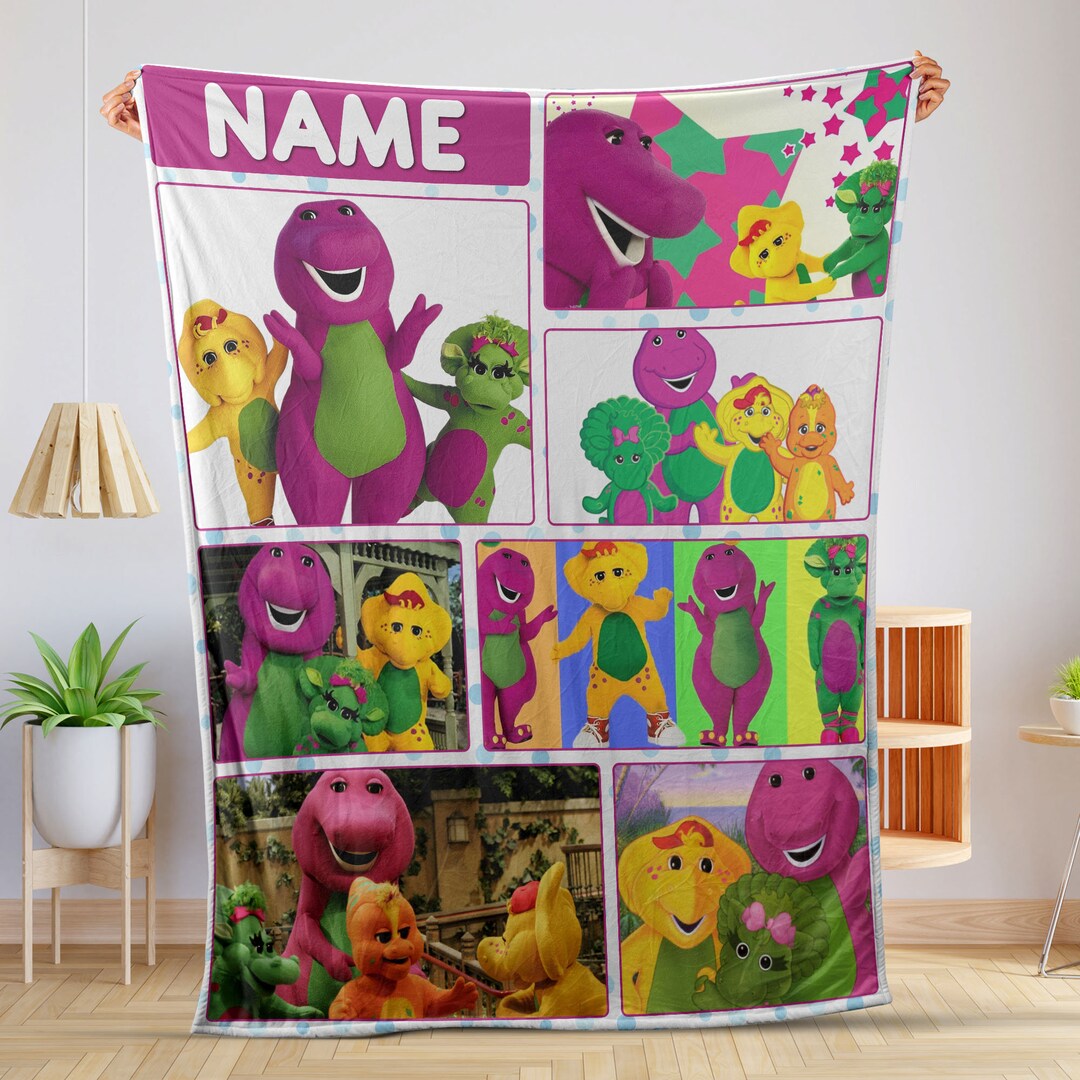 Barney and Friends Custom Quilt Blanket Barney the Dinosaur - Etsy