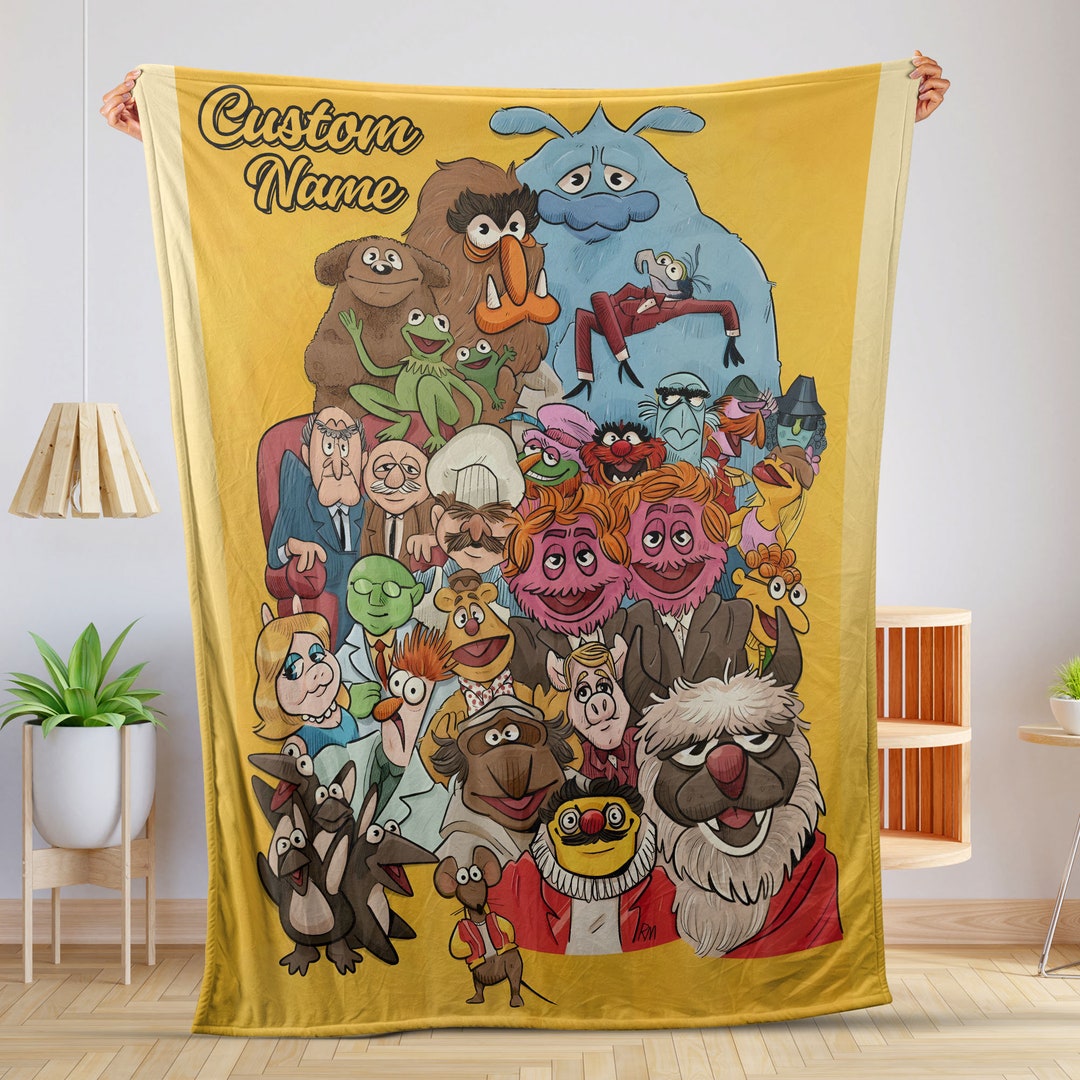 Personalized Muppet Show Characters Fleece Blanket Mink - Etsy